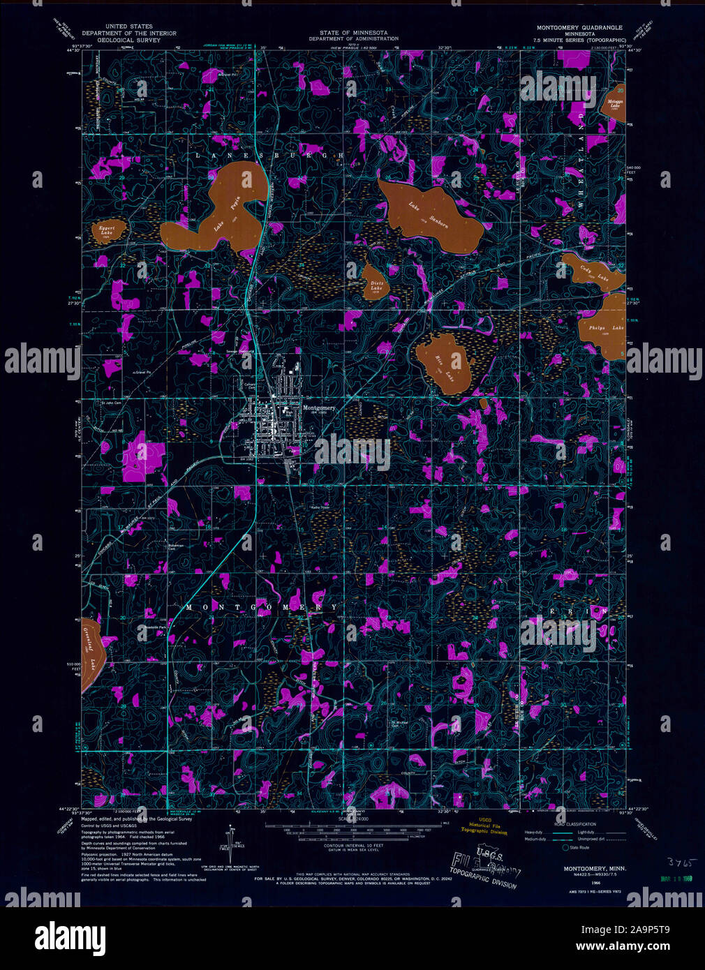 Map of montgomery minnesota hi-res stock photography and images - Alamy