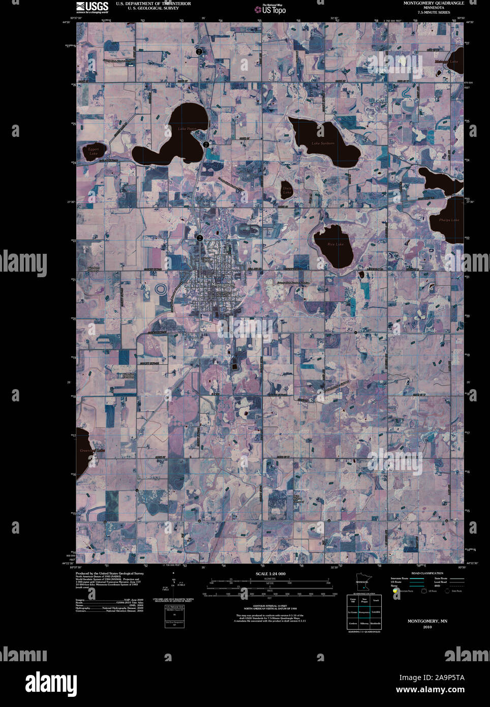 Map Of Montgomery Minnesota High Resolution Stock Photography and ...