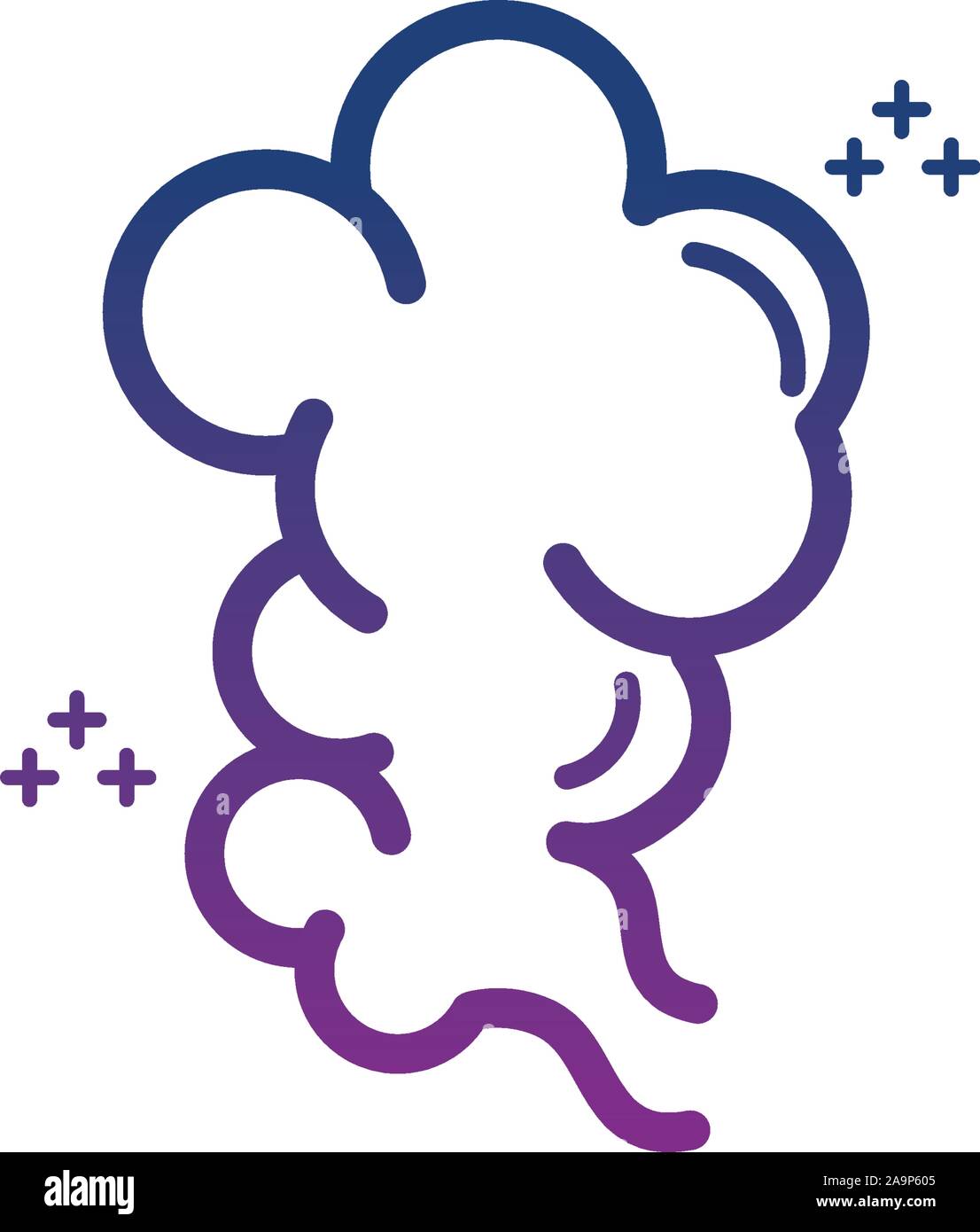 blows steam cloud smoke gradient icon illustration Stock Vector Image ...