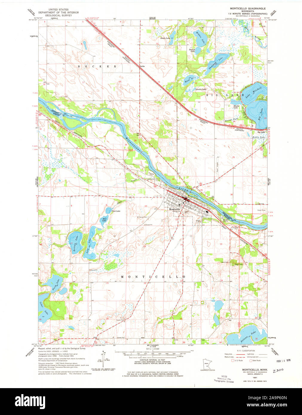 Monticello minnesota map hi-res stock photography and images - Alamy