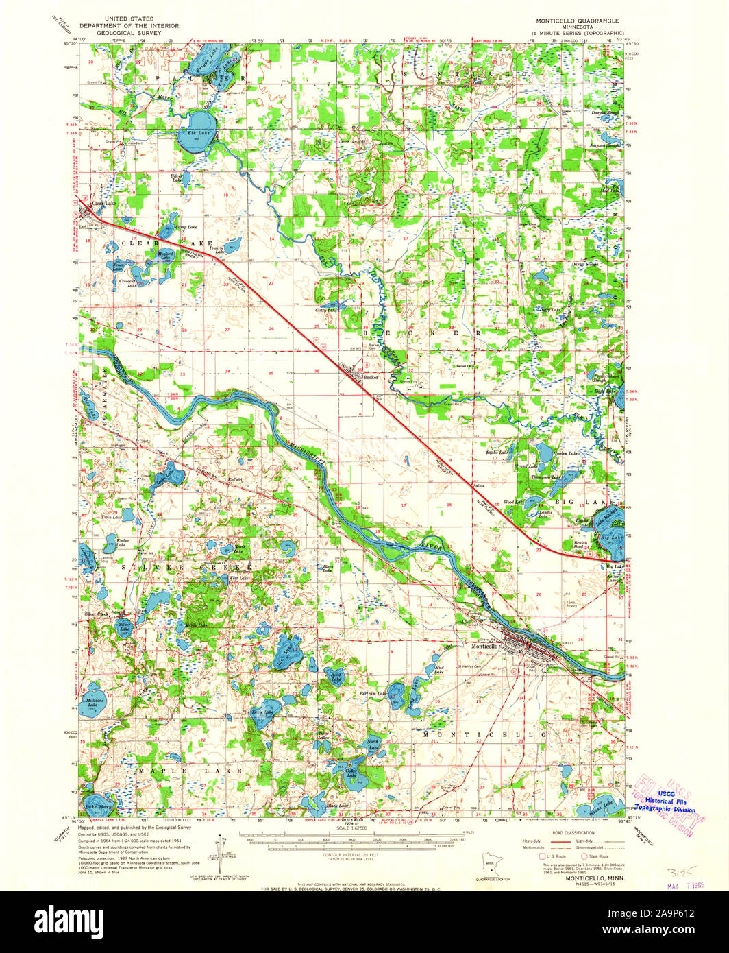 Map of monticello minnesota hi-res stock photography and images - Alamy