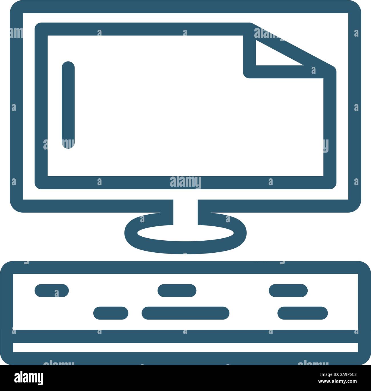 computer technology research line style icon vector illustration Stock ...