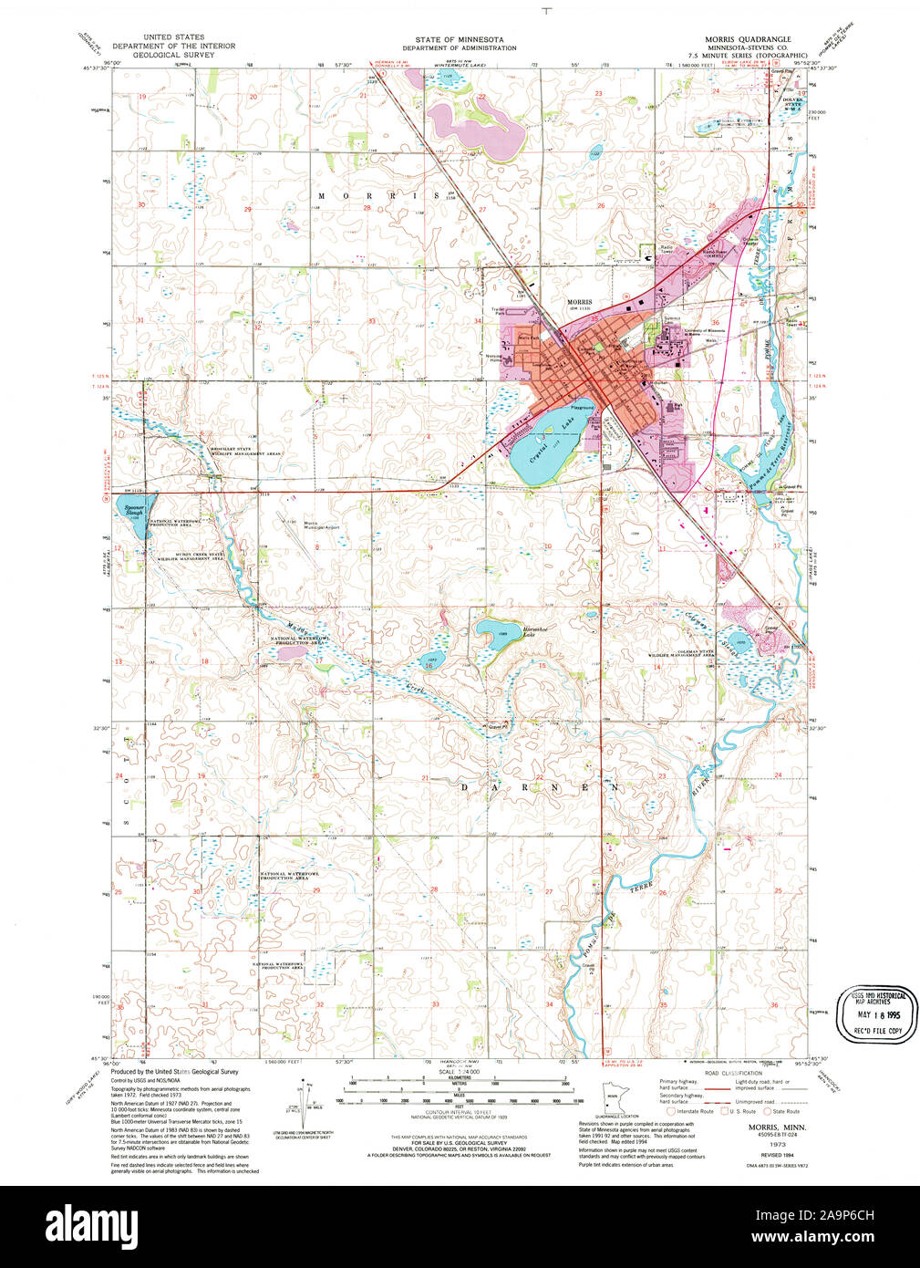 Morris minnesota map Cut Out Stock Images & Pictures - Alamy
