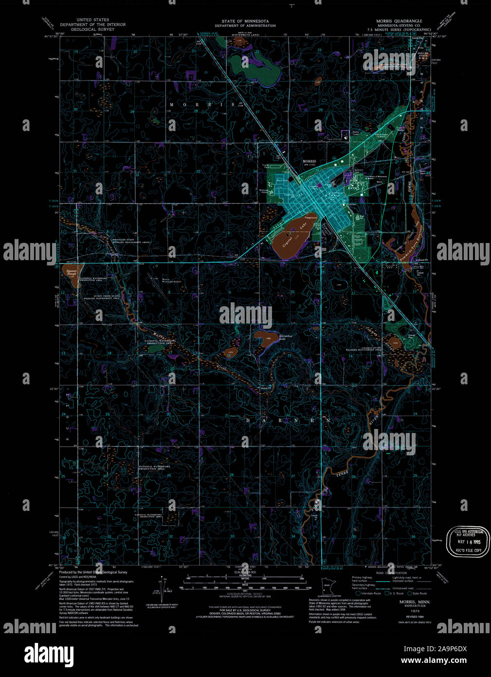 Map of morris minnesota hi-res stock photography and images - Alamy