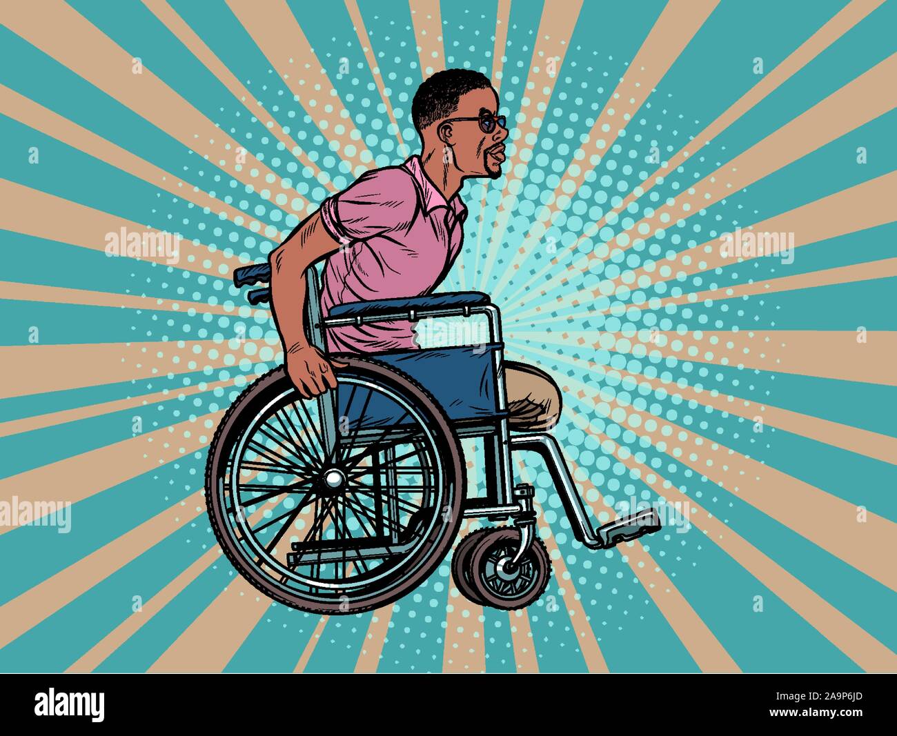 legless african man disabled veteran in a wheelchair Stock Vector Image ...