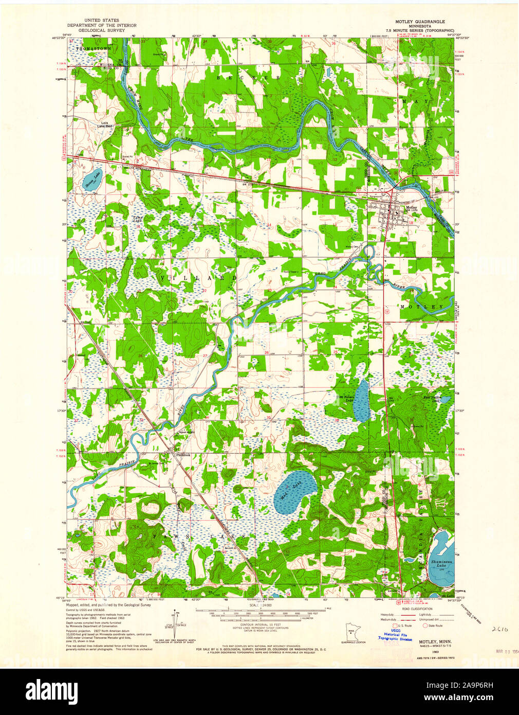 Motley minnesota map hi-res stock photography and images - Alamy