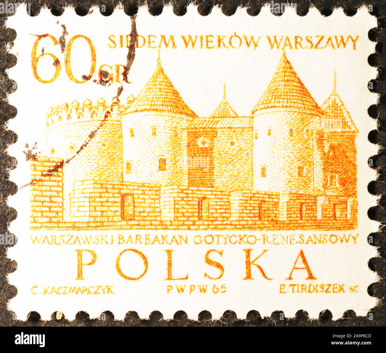 Poland stamp castle hi-res stock photography and images - Alamy