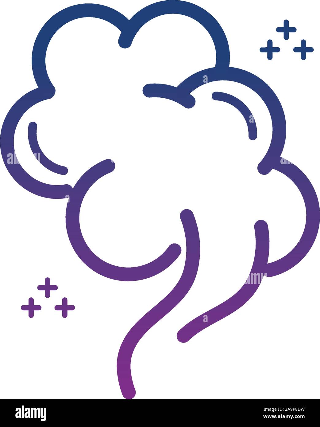 blows steam cloud smoke gradient icon illustration Stock Vector Image ...