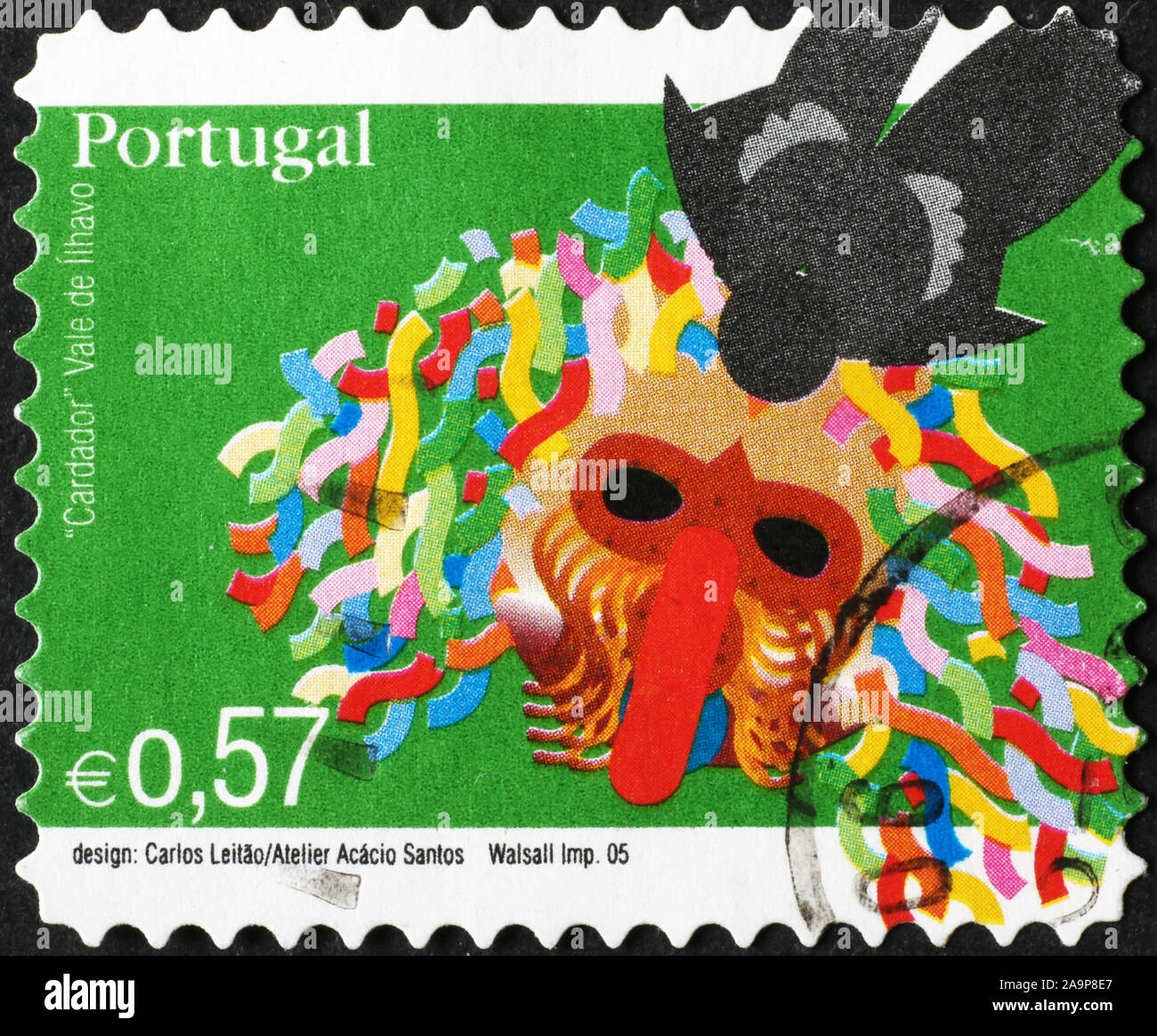 Celebration of carnival on portuguese postage stamp Stock Photo - Alamy