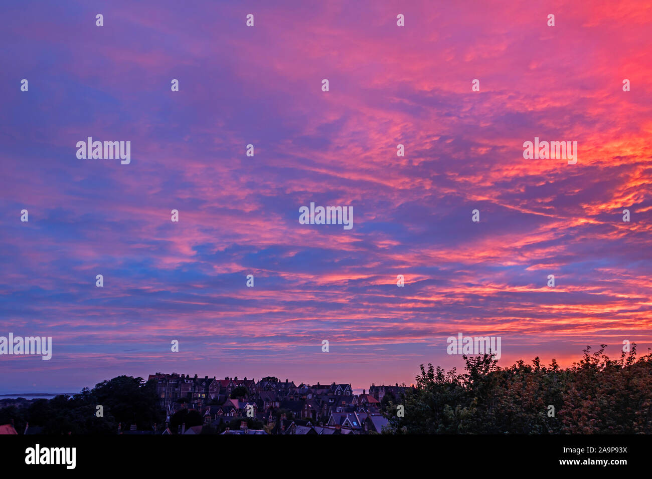 The sky lighting up with a multiple colours Stock Photo - Alamy