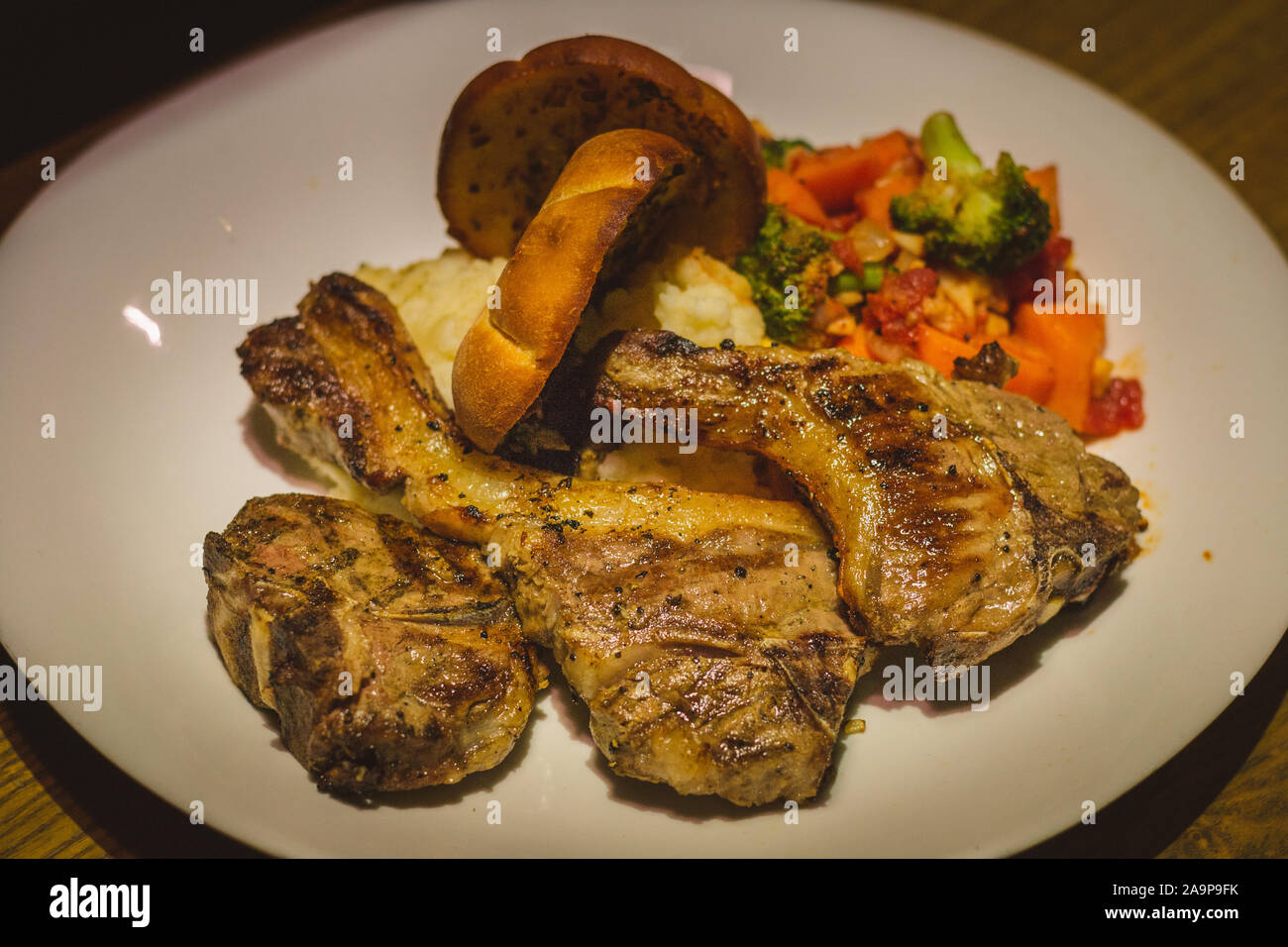 Lava - Stone Grilled Australian Lamb Chops With Mashed Potato ...