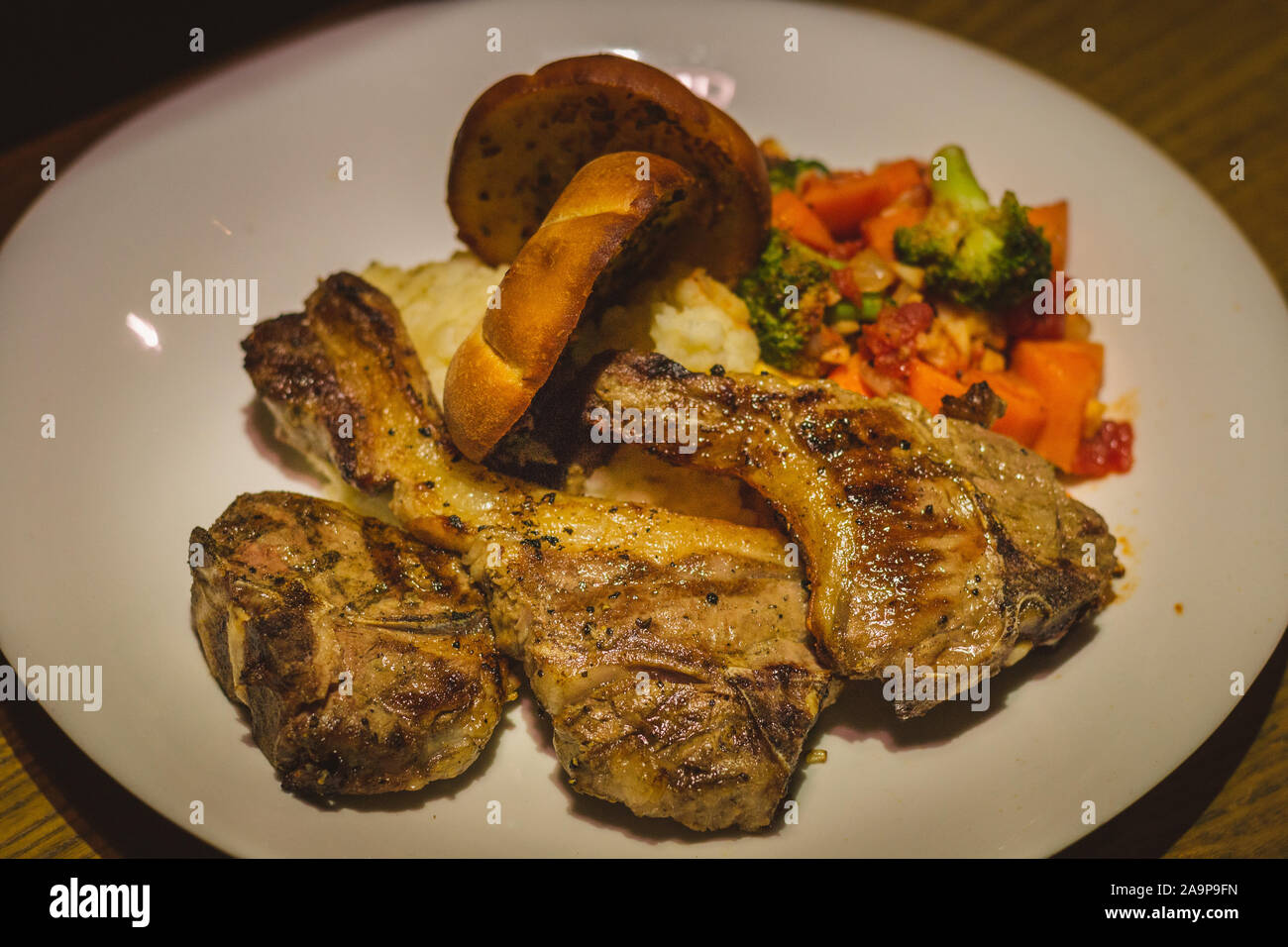 Lava - Stone Grilled Australian Lamb Chops With Mashed Potato ...