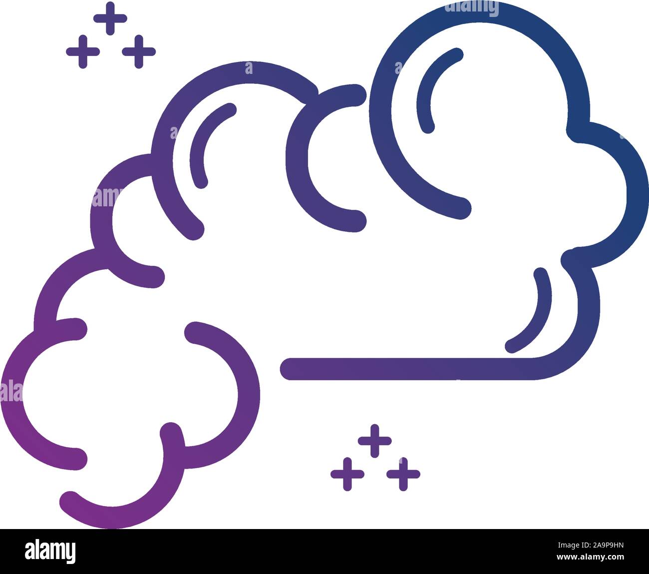 blows steam cloud smoke gradient icon illustration Stock Vector Image ...