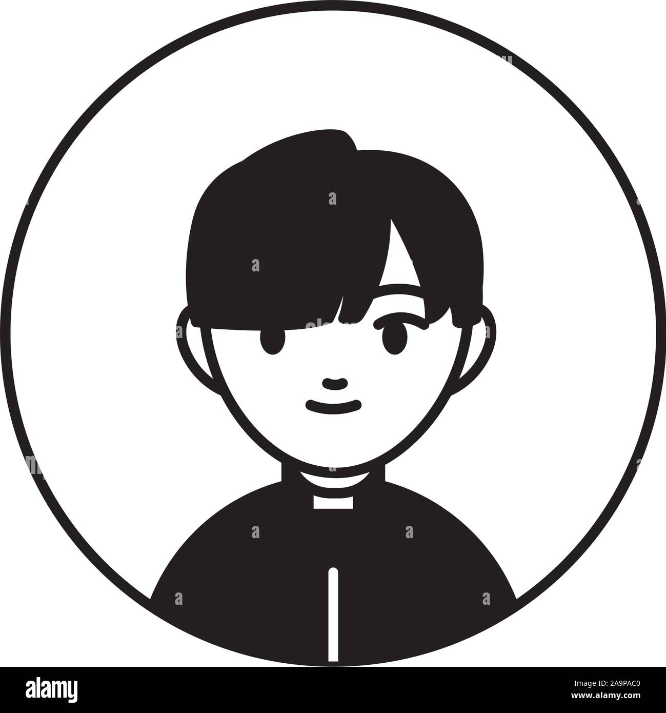 man priest religion , person block line vector illustration Stock ...