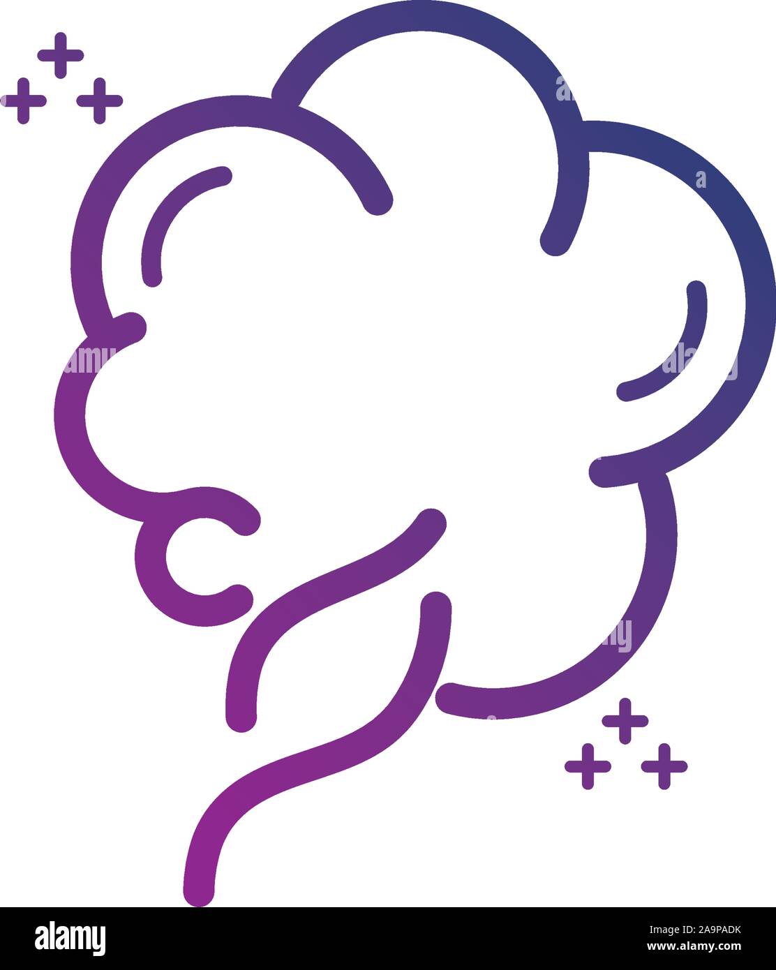 blows steam cloud smoke gradient icon illustration Stock Vector Image ...