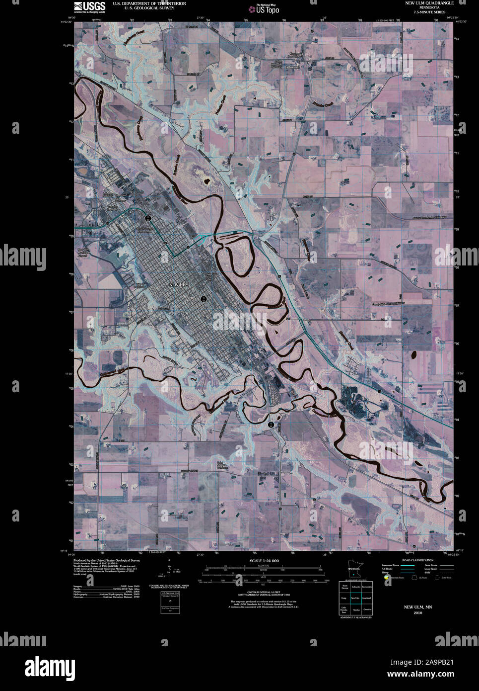 Map of new ulm minnesota hi-res stock photography and images - Alamy
