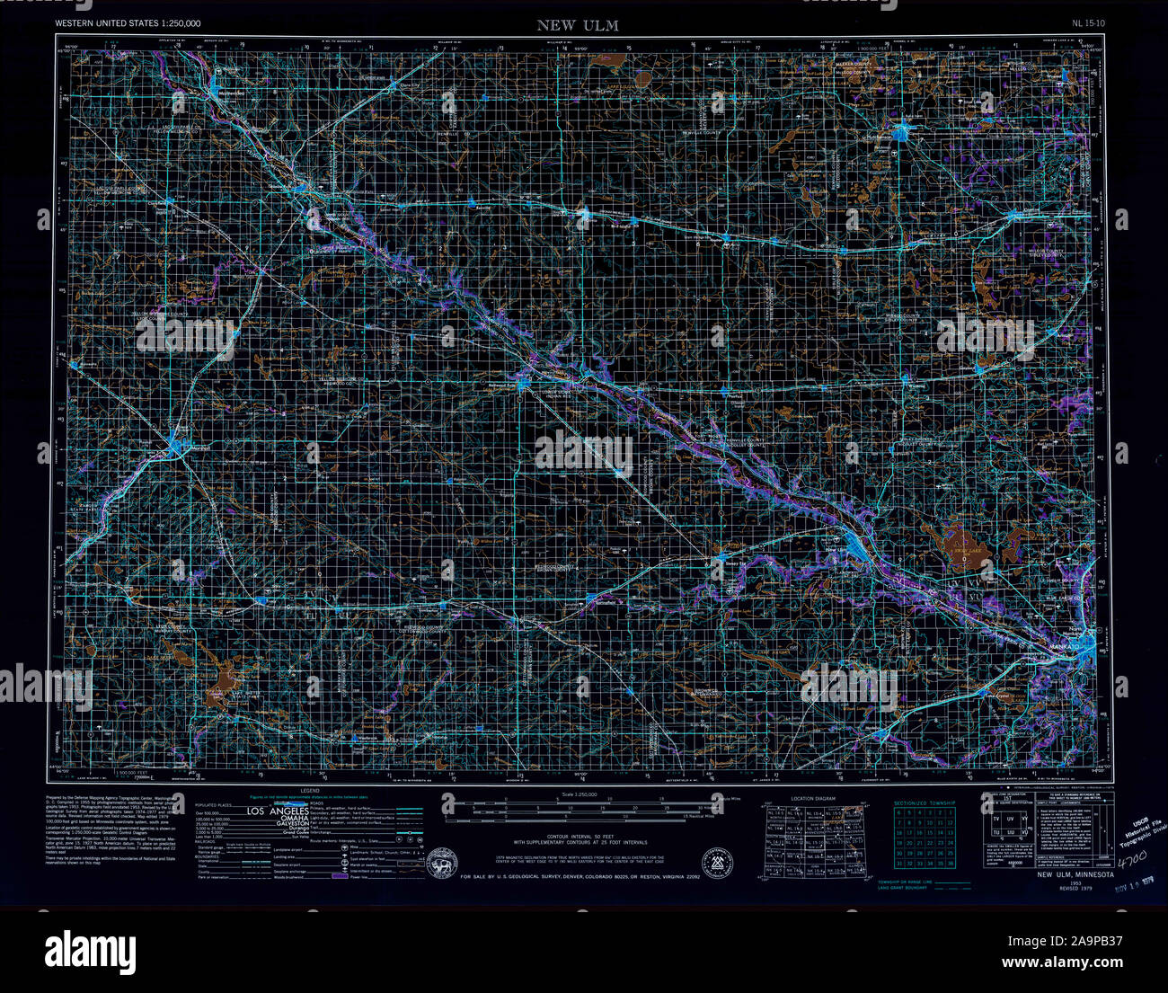 Map of new ulm minnesota hi-res stock photography and images - Alamy