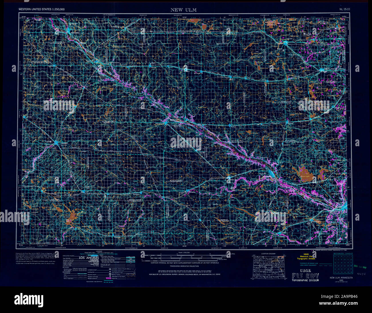 Map Of New Ulm Minnesota High Resolution Stock Photography and Images ...