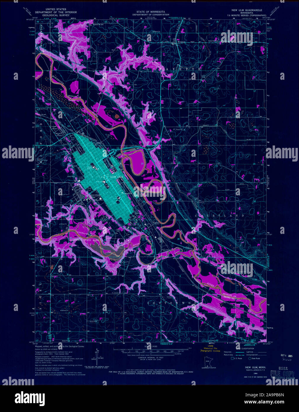 Map of new ulm minnesota hi-res stock photography and images - Alamy
