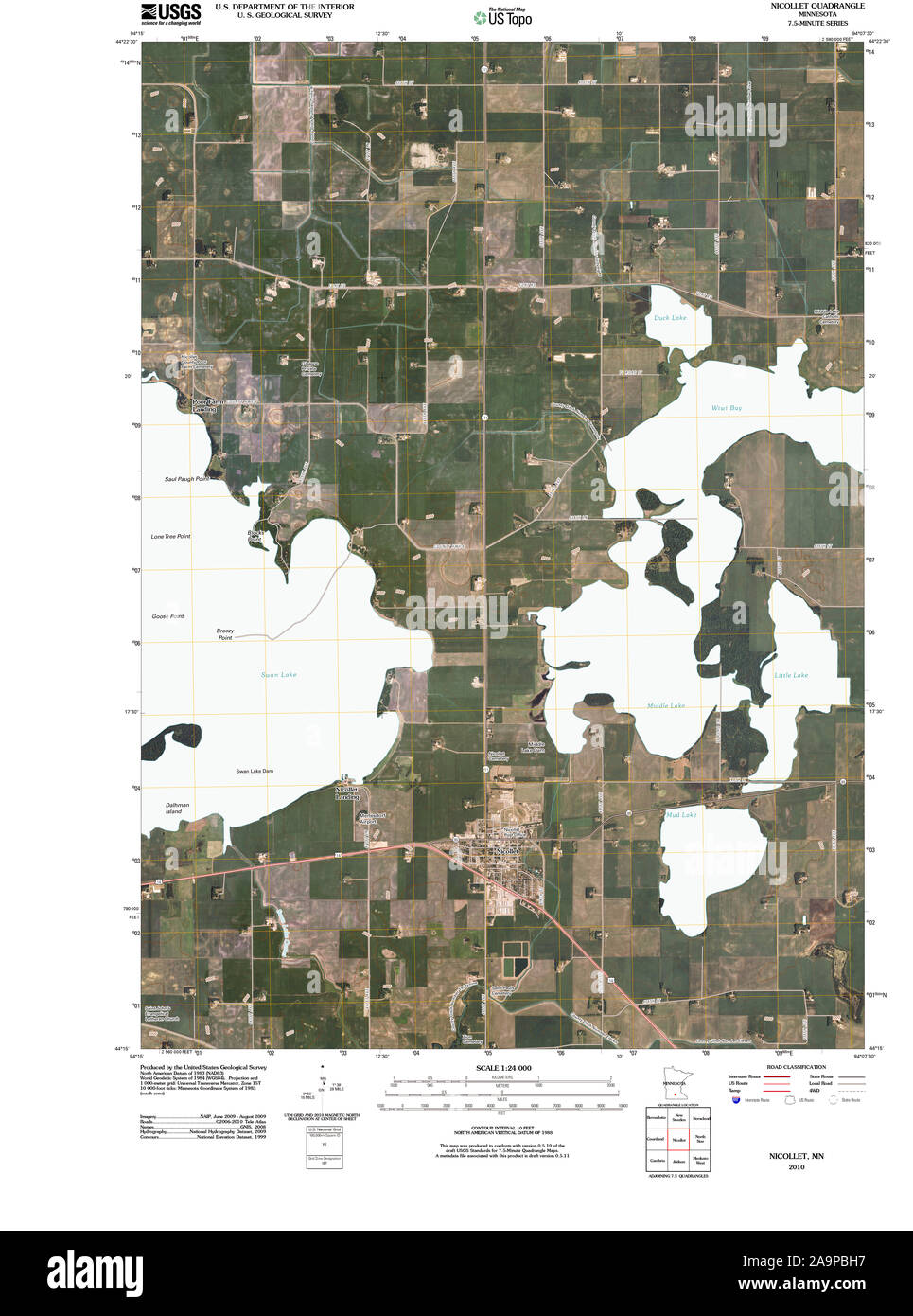 Map of nicollet hi-res stock photography and images - Alamy