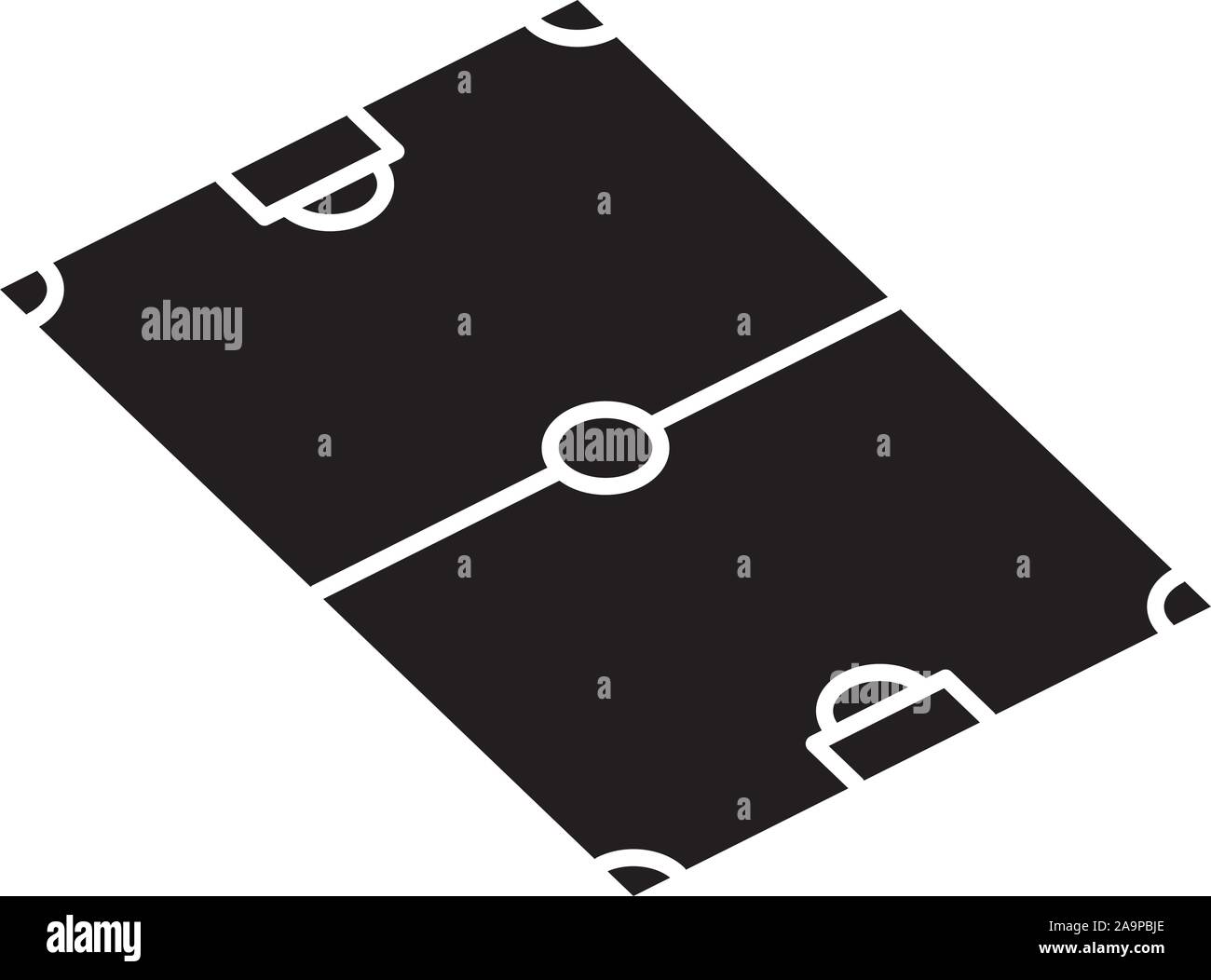 sport field soccer block line style icon vector illustration design ...