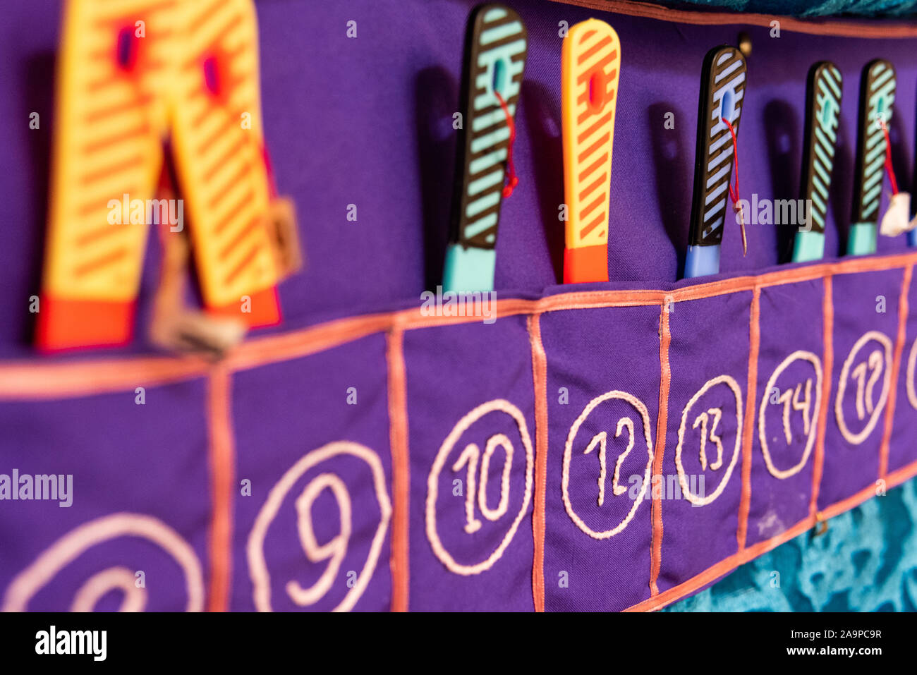 Colourful comb organiser ina Kindergarden in Mongolia Stock Photo - Alamy
