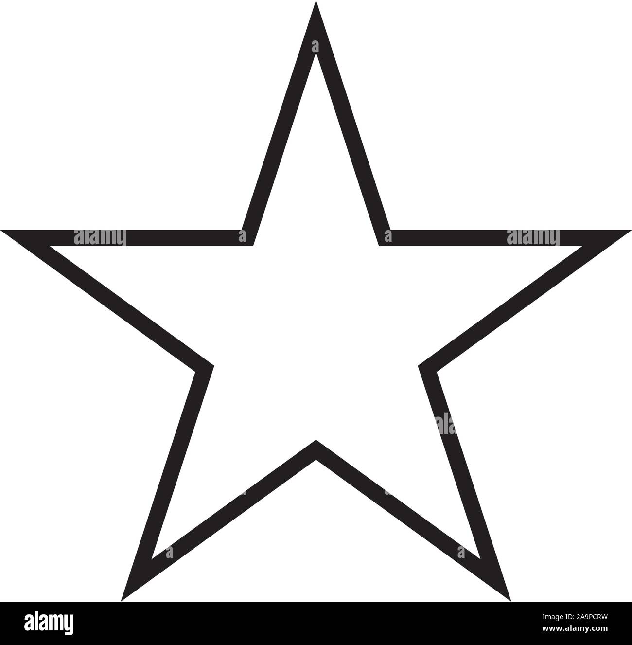 star five pointed line style icon vector illustration design Stock ...