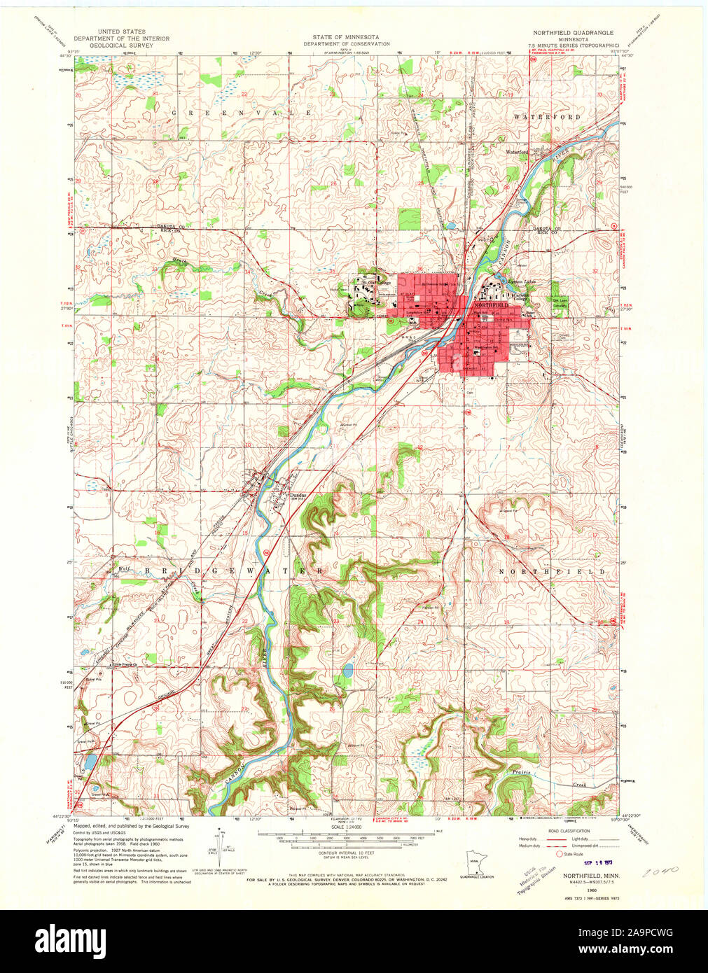 Northfield map hi-res stock photography and images - Alamy