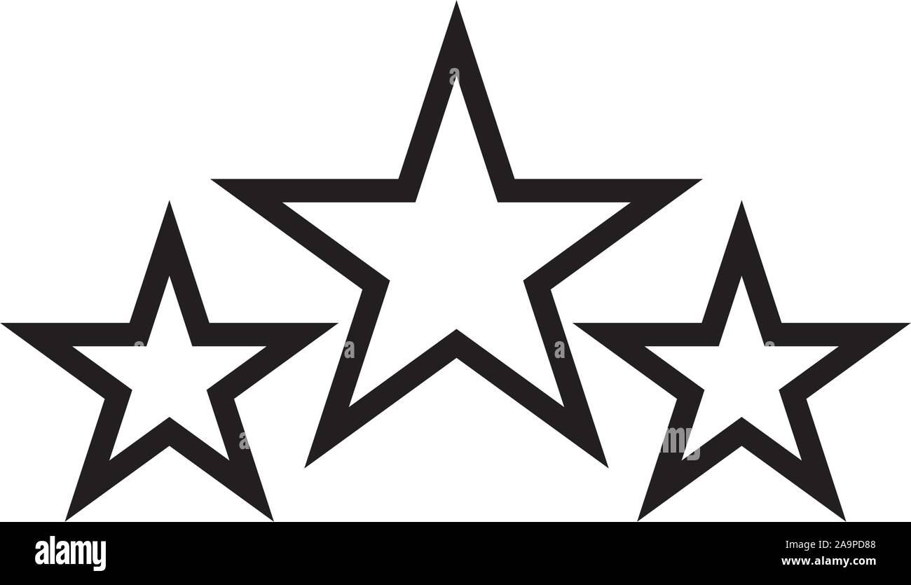 stars five pointed line style icon vector illustration design Stock ...