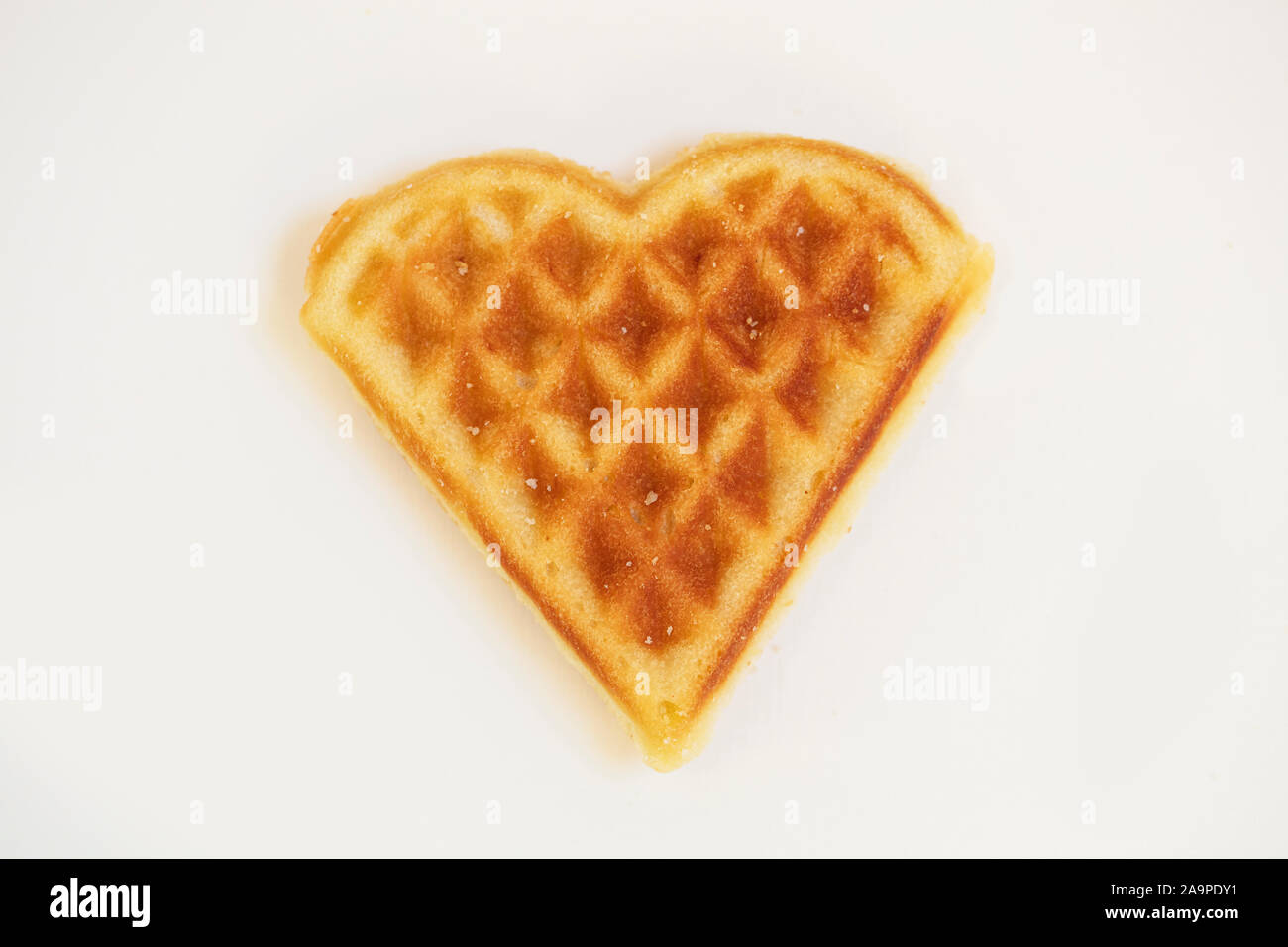 Heart shaped cookies. Viennese waffles on a white background Stock ...