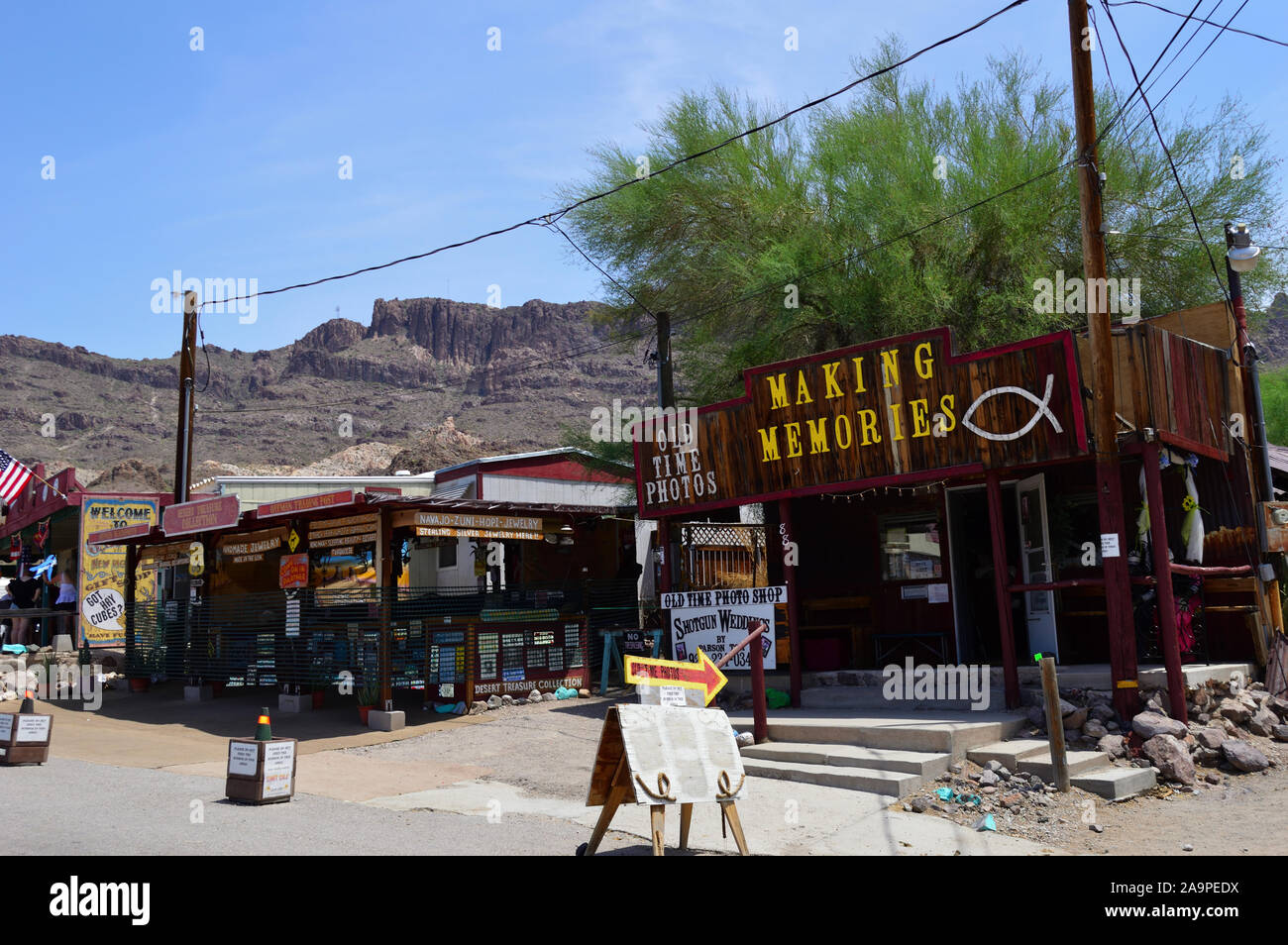 Oatman, Arizona, USA - July 2018: Iconic images of the famous and ...