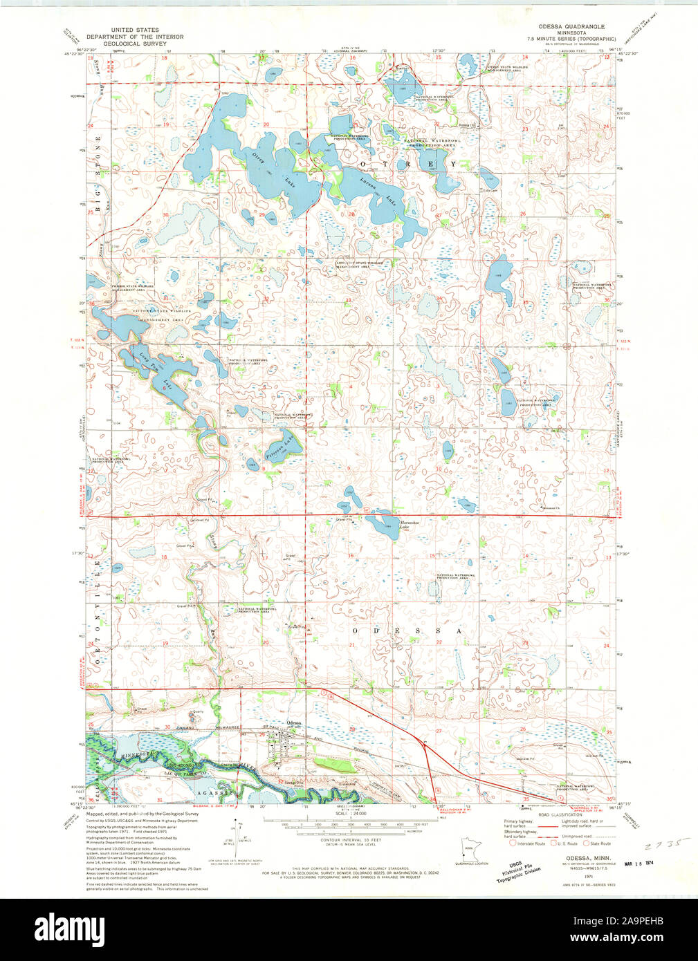 Odessa minnesota map hi-res stock photography and images - Alamy