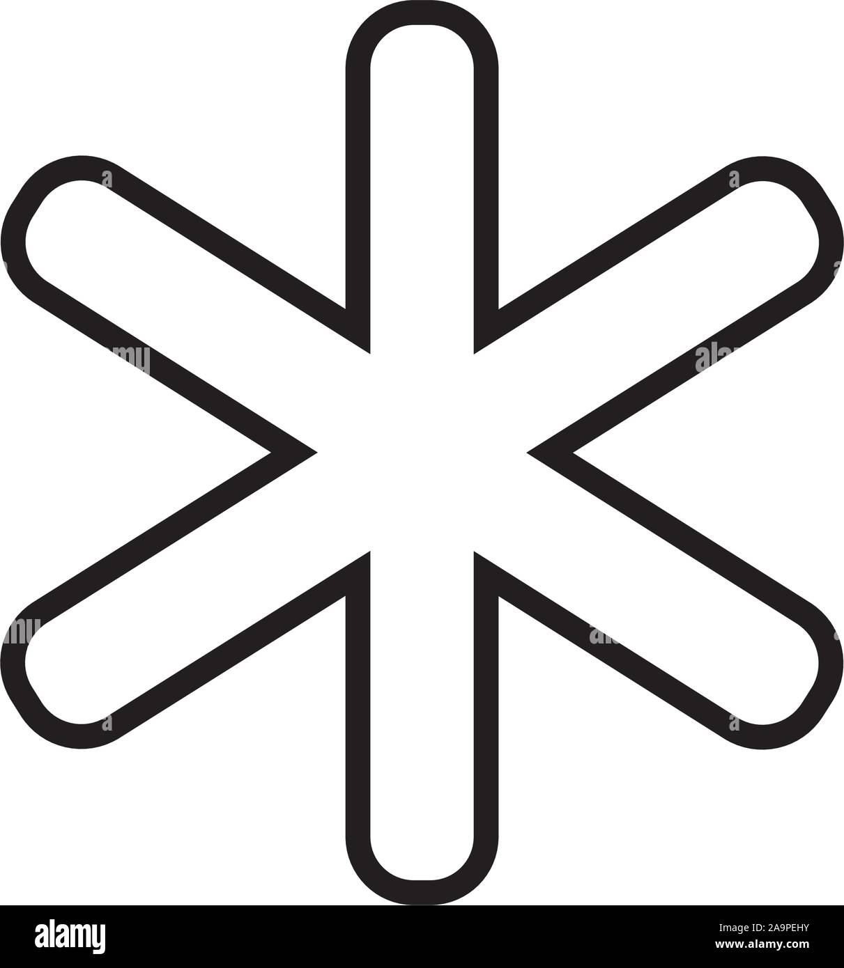 Six pointed star shape Black and White Stock Photos & Images - Alamy