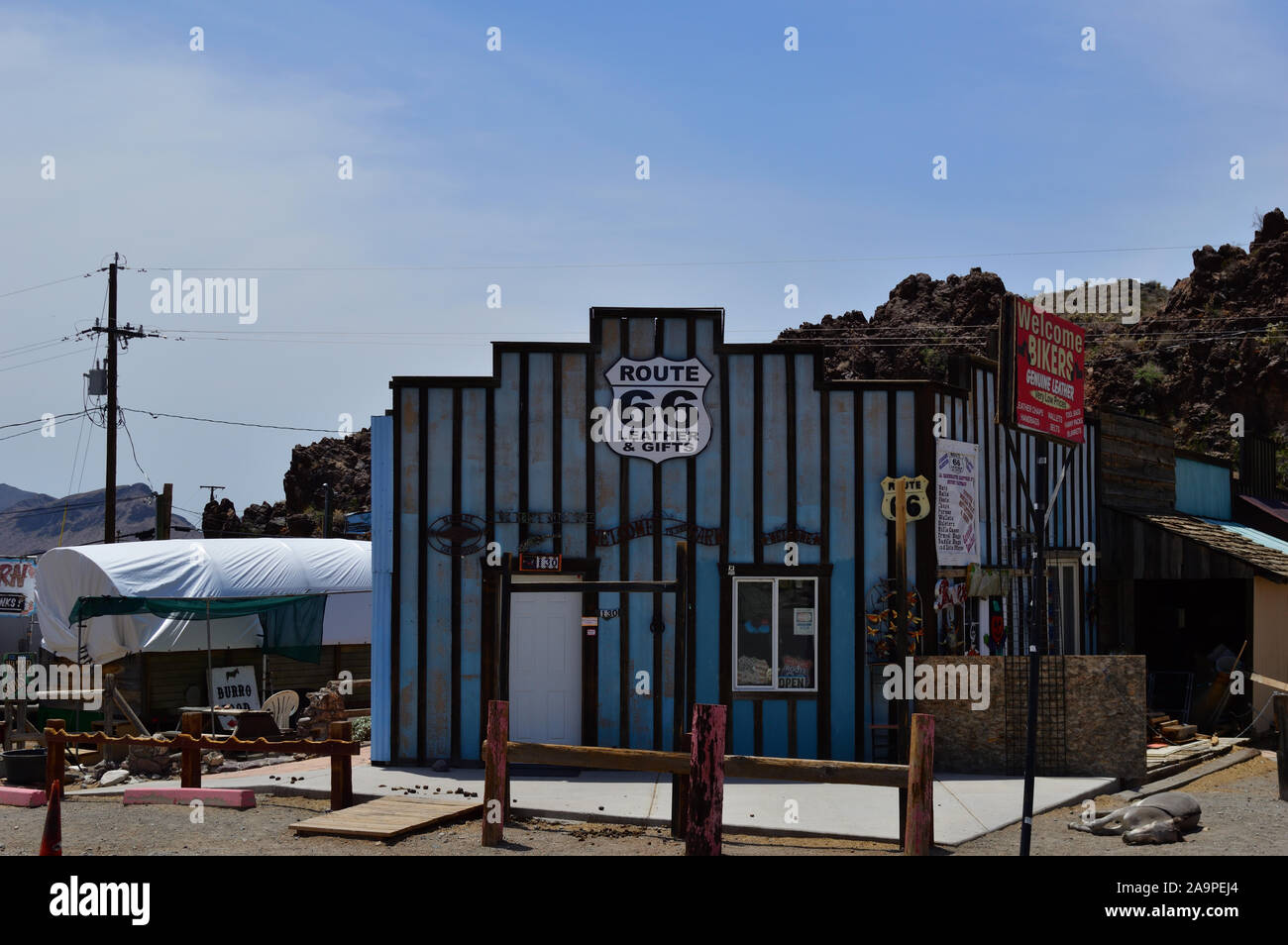 Oatman, Arizona, USA - July 2018: Iconic images of the famous and ...