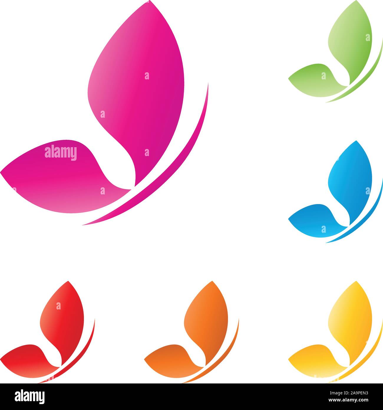 Butterfly, insect, leaves, logo Stock Vector Image & Art - Alamy