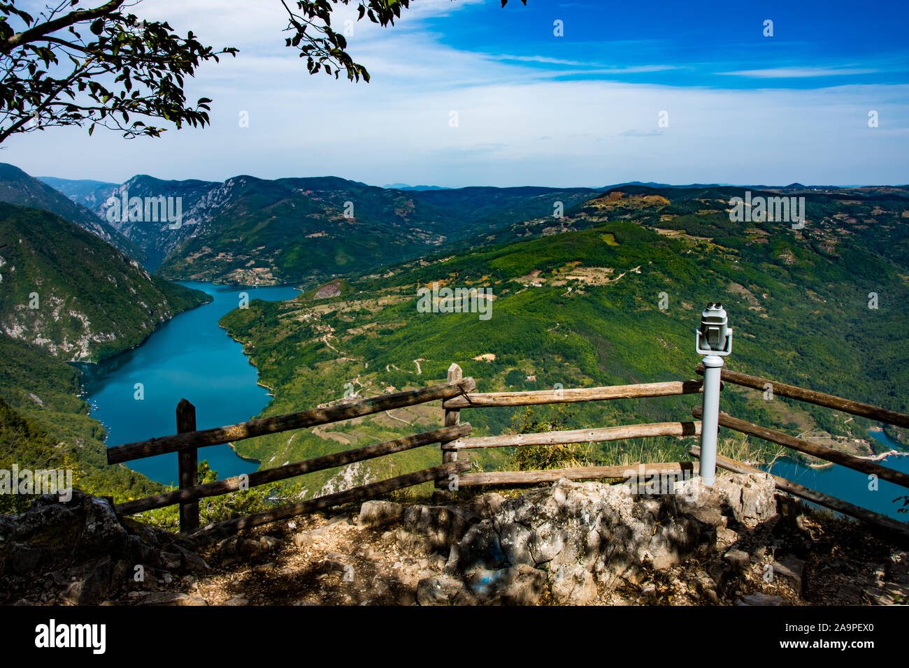 Banjska stena viewpoint in Tara National Park. Beautiful landscape of ...