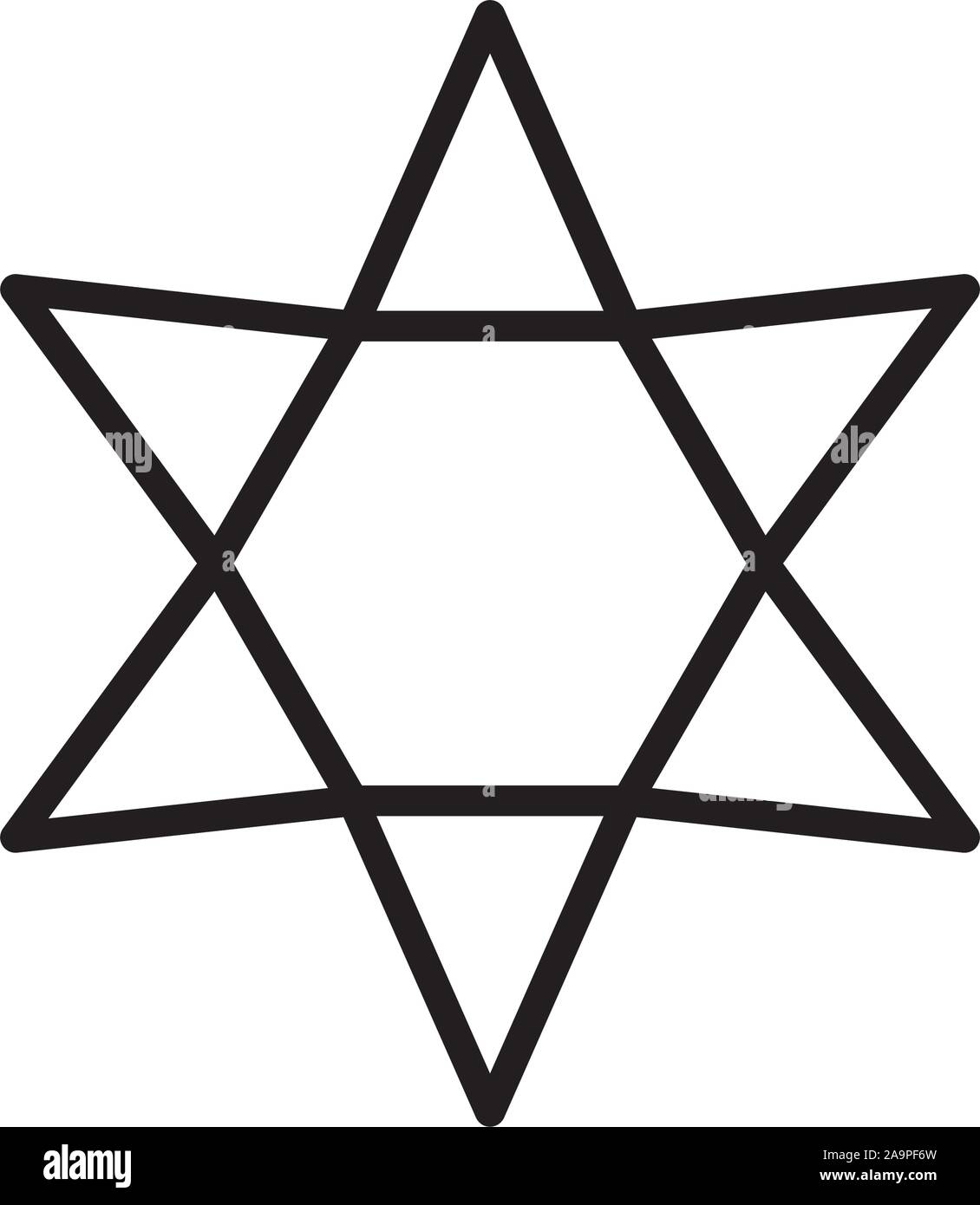 Six pointed star Black and White Stock Photos & Images - Alamy