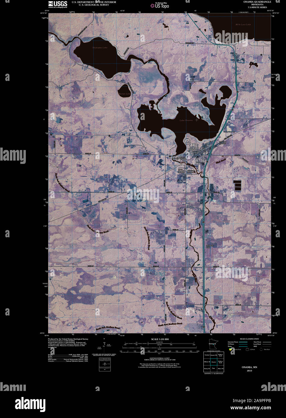 Map of onamia hi-res stock photography and images - Alamy