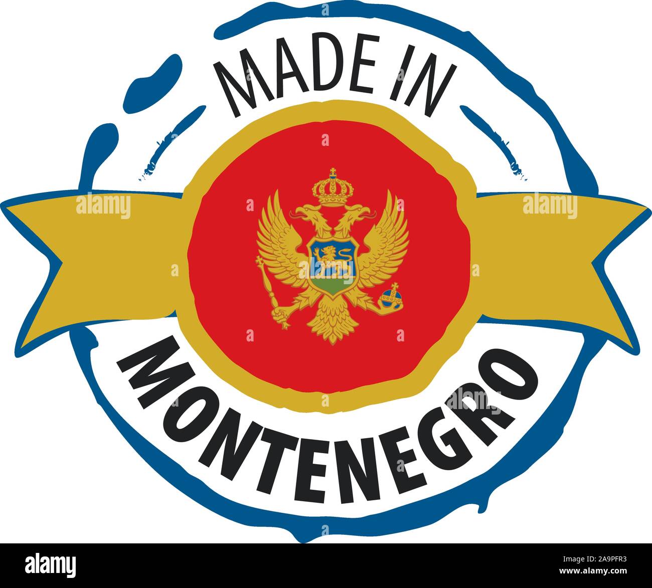 montenegro flag, vector illustration on a white background Stock Vector ...