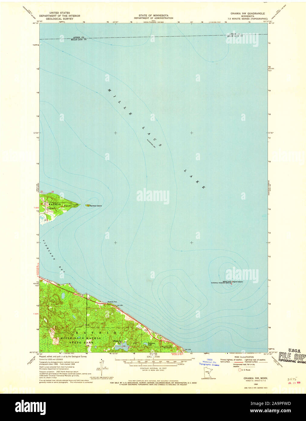 Map of onamia hi-res stock photography and images - Alamy