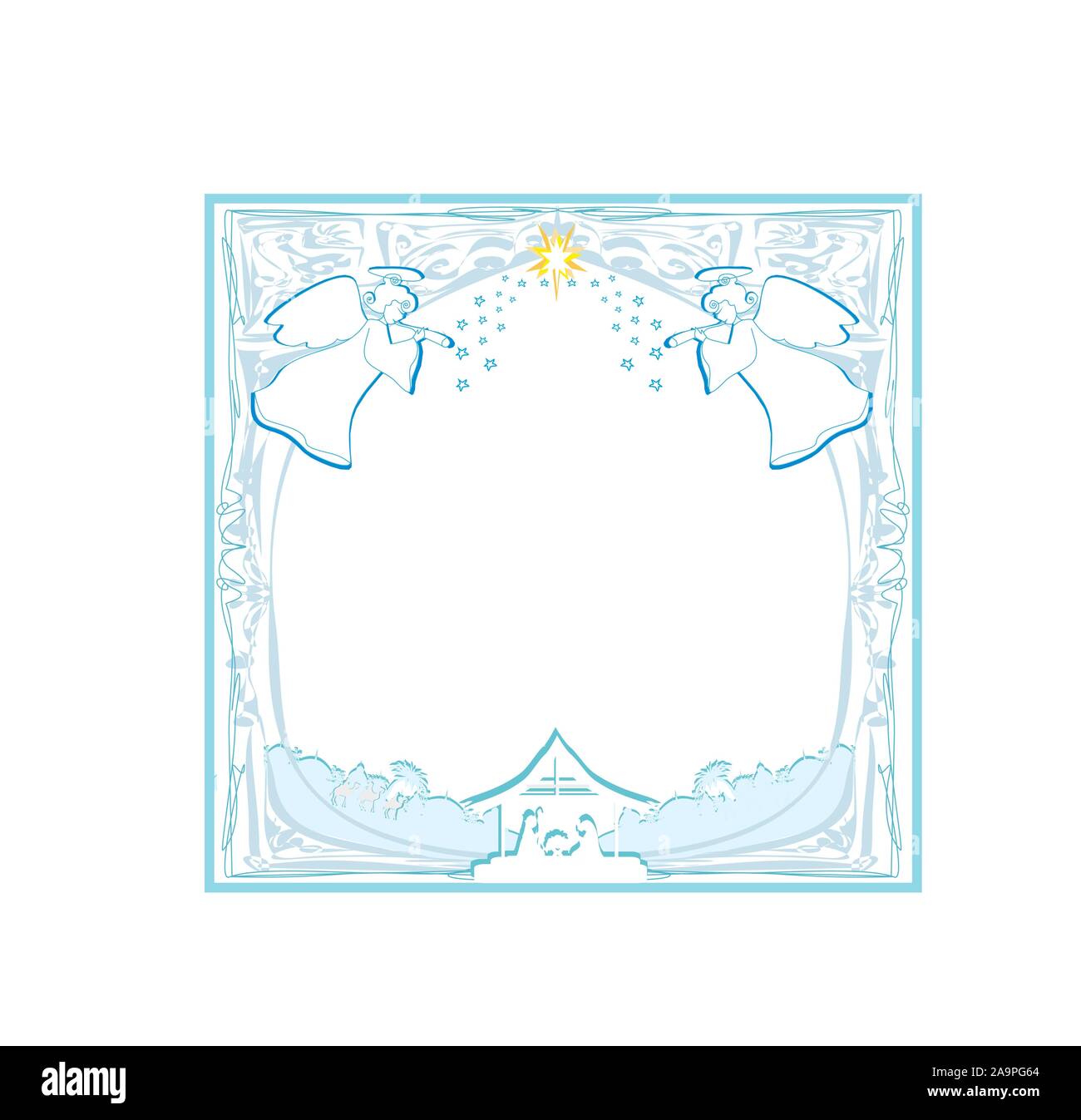 Jesus with angels Stock Vector Images - Alamy