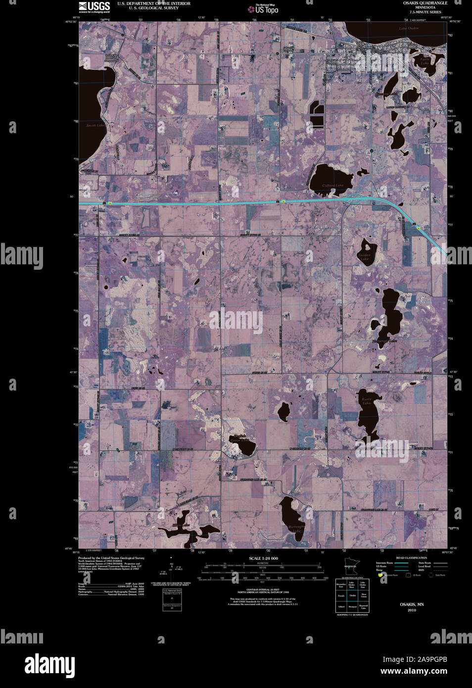 Map of osakis hi-res stock photography and images - Alamy