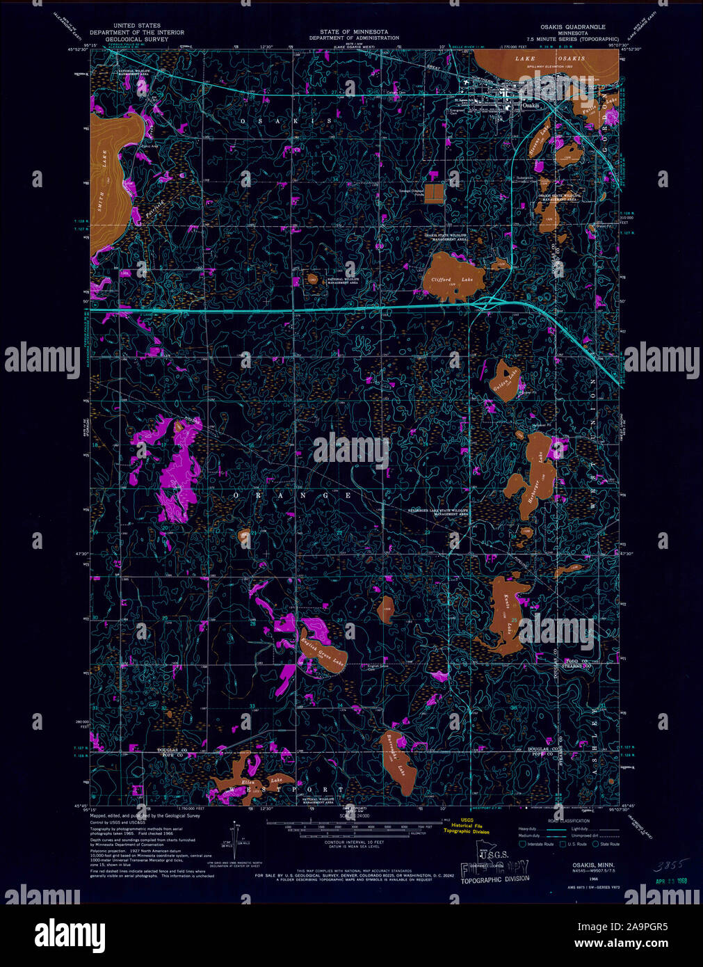 Map of osakis hi-res stock photography and images - Alamy