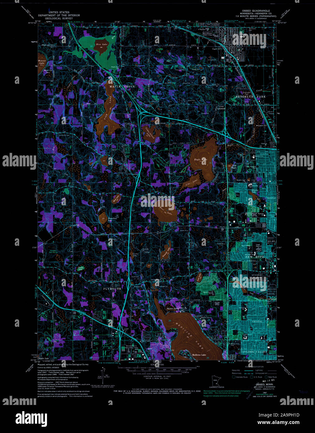 Osseo map hi-res stock photography and images - Alamy