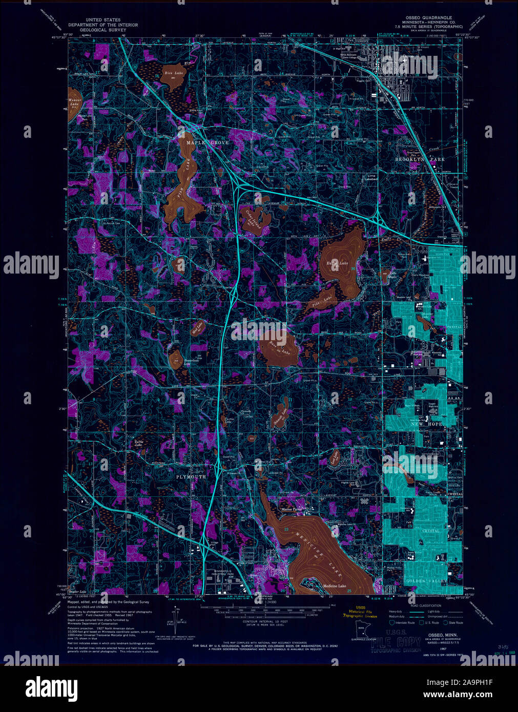 Osseo map hi-res stock photography and images - Alamy