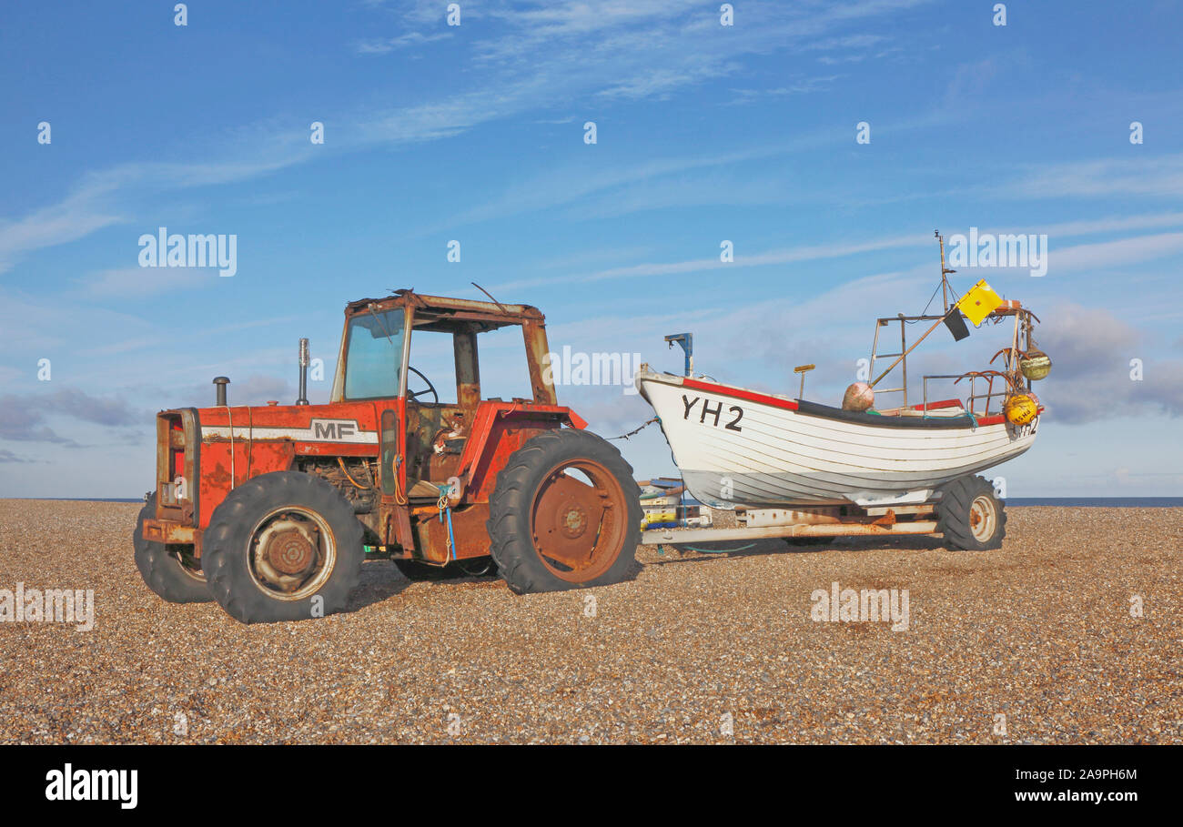 Tractor towing boat hi-res stock photography and images - Alamy