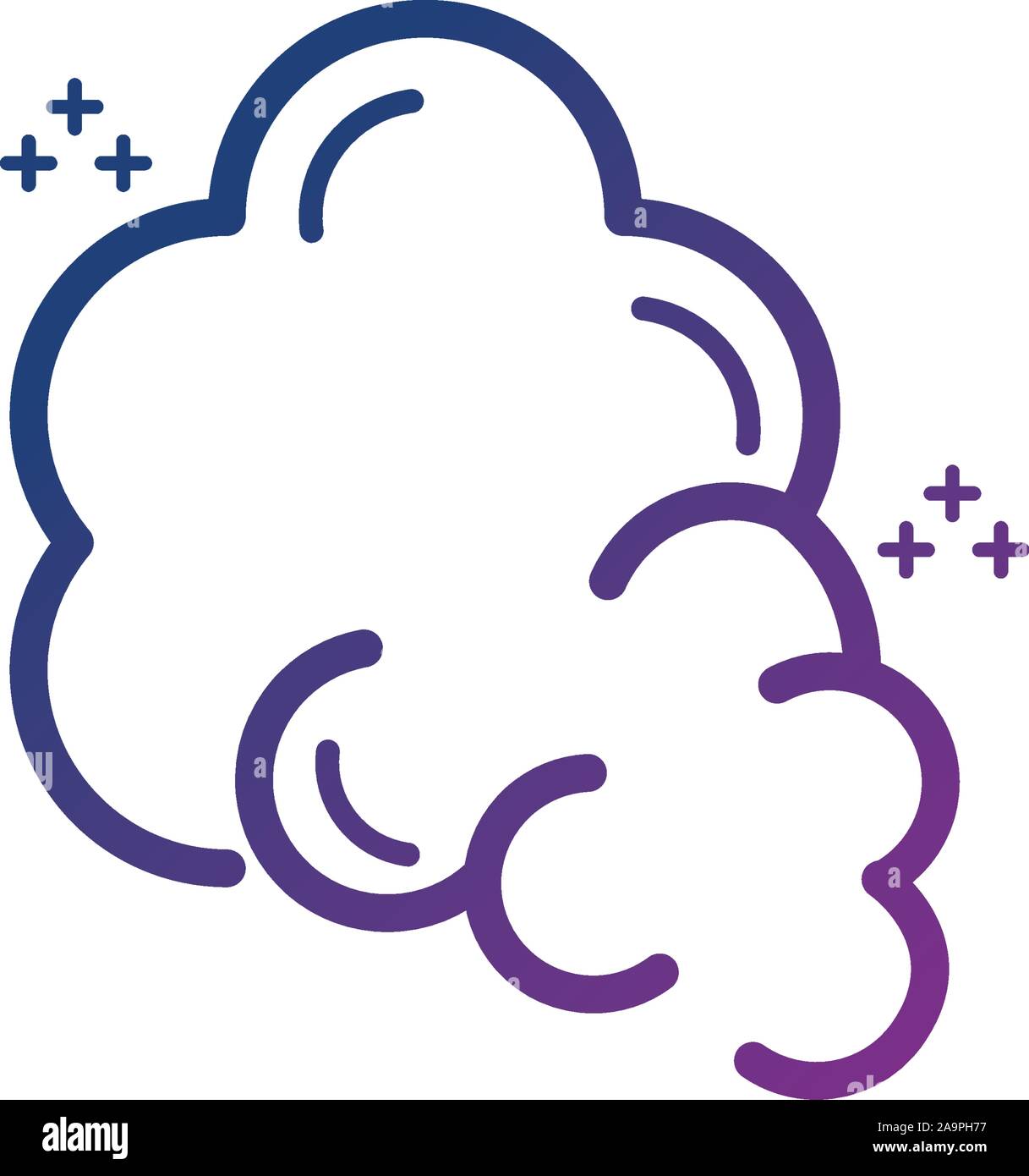 blows steam cloud smoke gradient icon illustration Stock Vector Image ...
