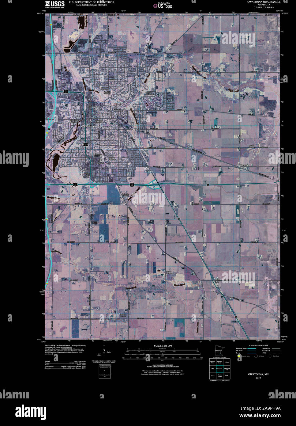 Map of owatonna hi-res stock photography and images - Alamy