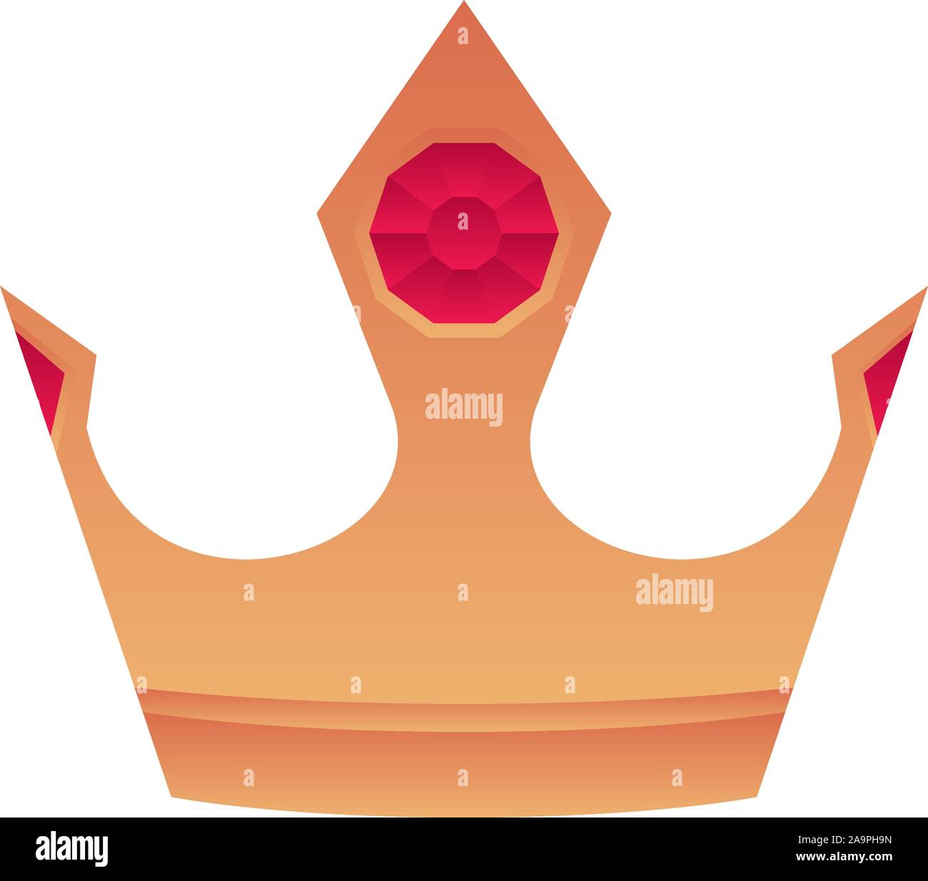 gold crown gem fantasy gradient style vector illustration Stock Vector ...