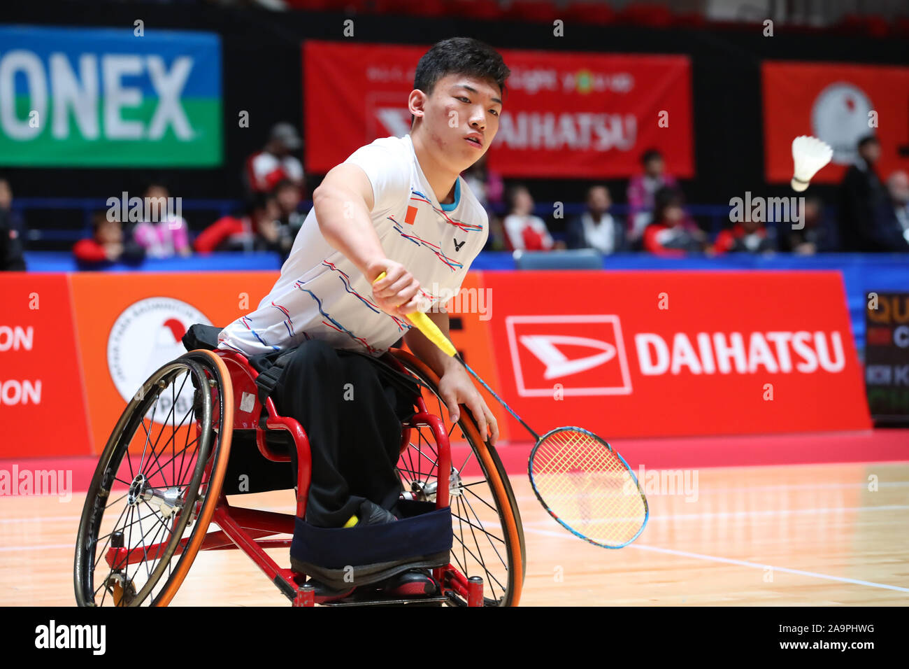 Tokyo, Japan. 17th Nov, 2019. Qu Zimao (CHN) Badminton : HULIC-DAIHATSU ...